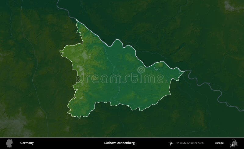 Luchow-Dannenberg Highlighted, Germany. Physical Stock Illustration ...