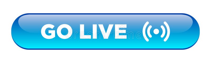 Go live button stock vector. Illustration of multimedia - 197946738