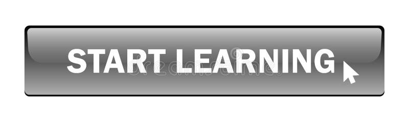 Start learning Button stock vector. Illustration of coaching - 197958603
