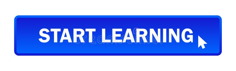 Start learning Button stock vector. Illustration of coaching - 197958603