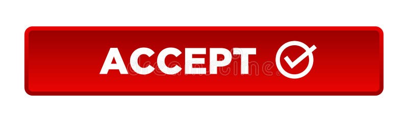 Accept web button stock vector. Illustration of click - 199233956