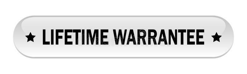 Lifetime warrantee button stock vector. Illustration of padlock - 214688729
