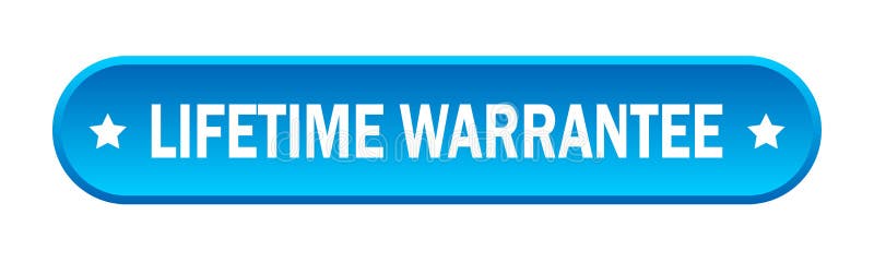 Lifetime warrantee button stock vector. Illustration of inter - 214688741
