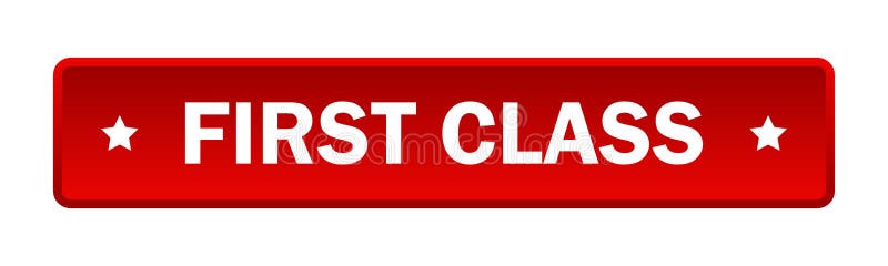 First class icon button stock vector. Illustration of fresh - 214697193