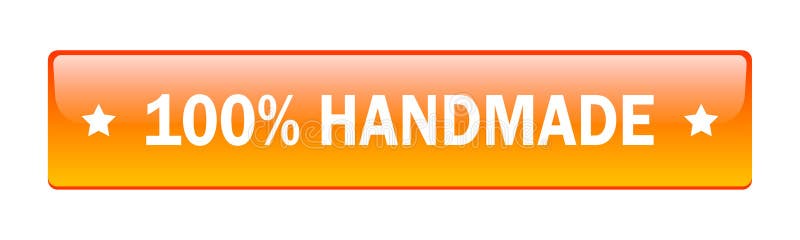 100 Percent Handmade Button Stock Vector - Illustration of graphic ...