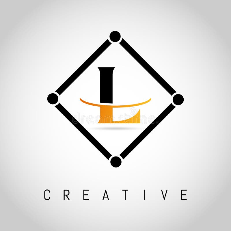 L Square Framed Letter Logo Design Vector . Stock Vector - Illustration ...