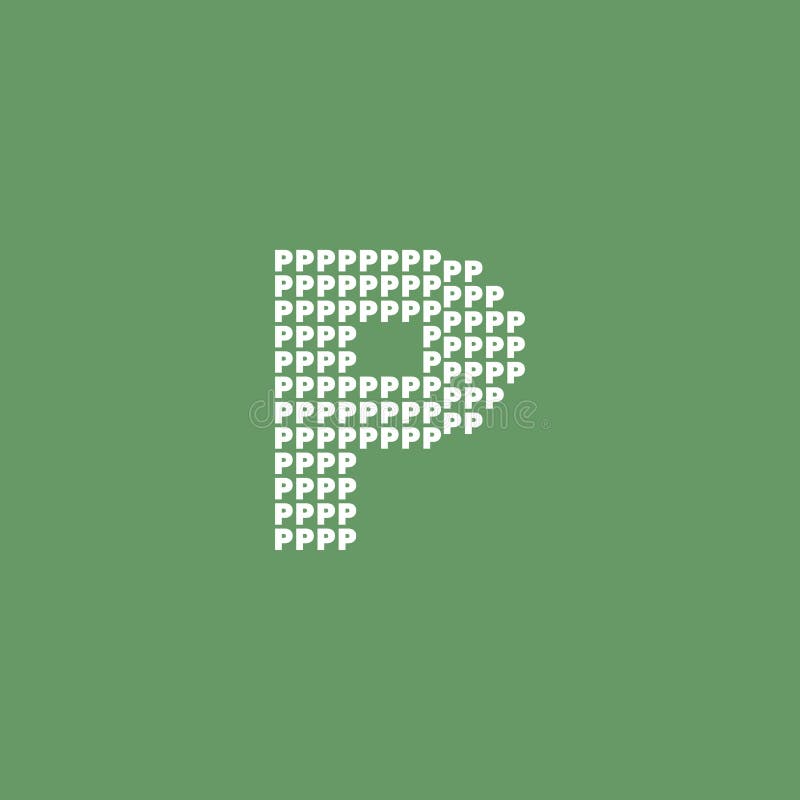 Letter P Logo with Pixel Pattern, Vector Design Template Elements for ...