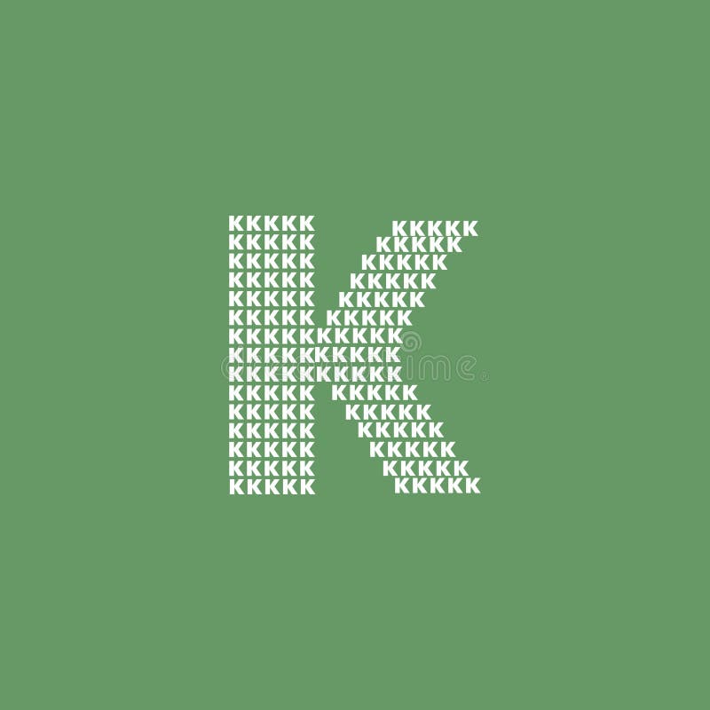 Seamless K Text Pattern Letter Logotype Vector Design. Stock Vector ...