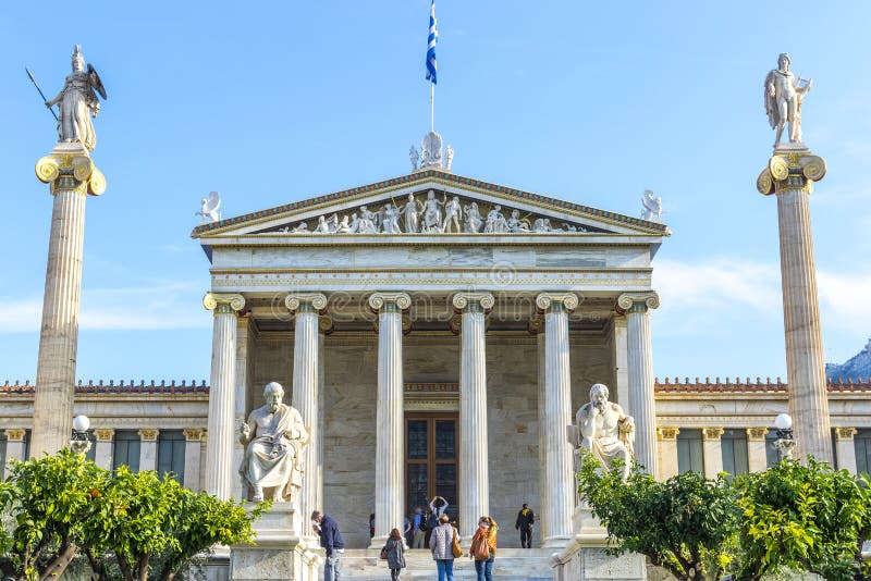 Statua Di Athena Davanti All'accademia Di Atene Fotografia Editoriale ...
