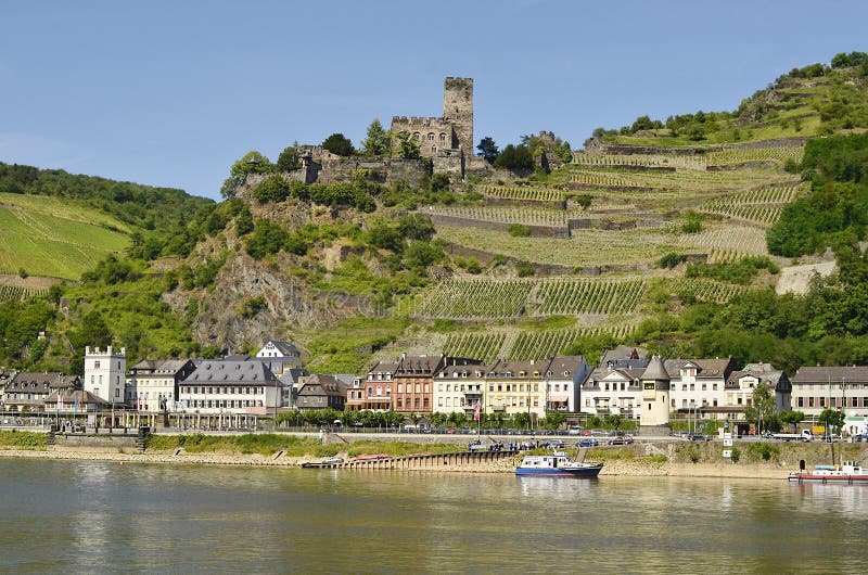 Kaub, Château, Vallée Du Rhin, Allemagne Photo stock - Image du ...
