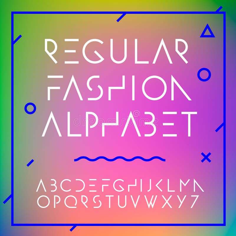 L'alphabet De Mode Marque Avec Des Lettres La Collection Illustration ...