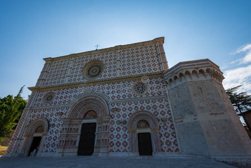 L Aquila, Santa Maria Di Collemaggio Stock Image - Image of medieval ...
