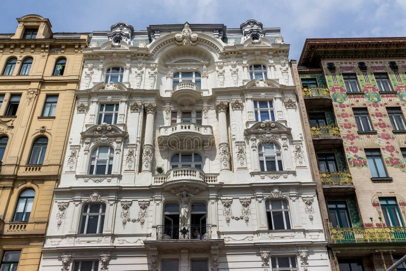 L'Austria, Vienna, Wien Le Case a Schiera Immagine Stock - Immagine di ...