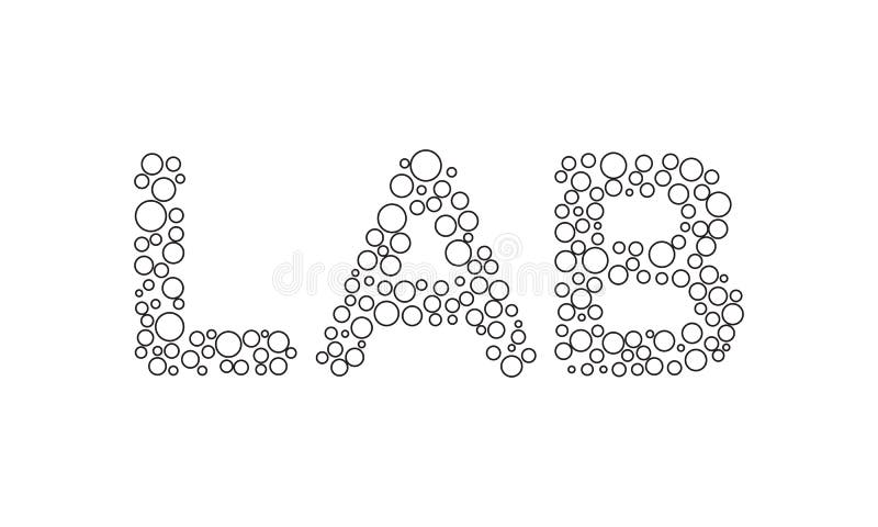 L a B Dotted Letter Lines Logo Design Vector Stock Vector ...