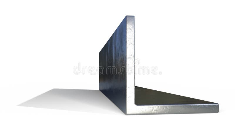 L-bar Metal Profile. Isolated Industrial 3D Rendering Stock ...