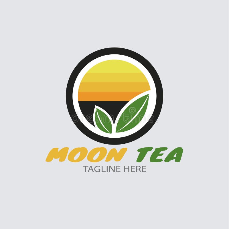Moon Tea Illustration Logo Template,eps 10. Stock Vector - Illustration ...
