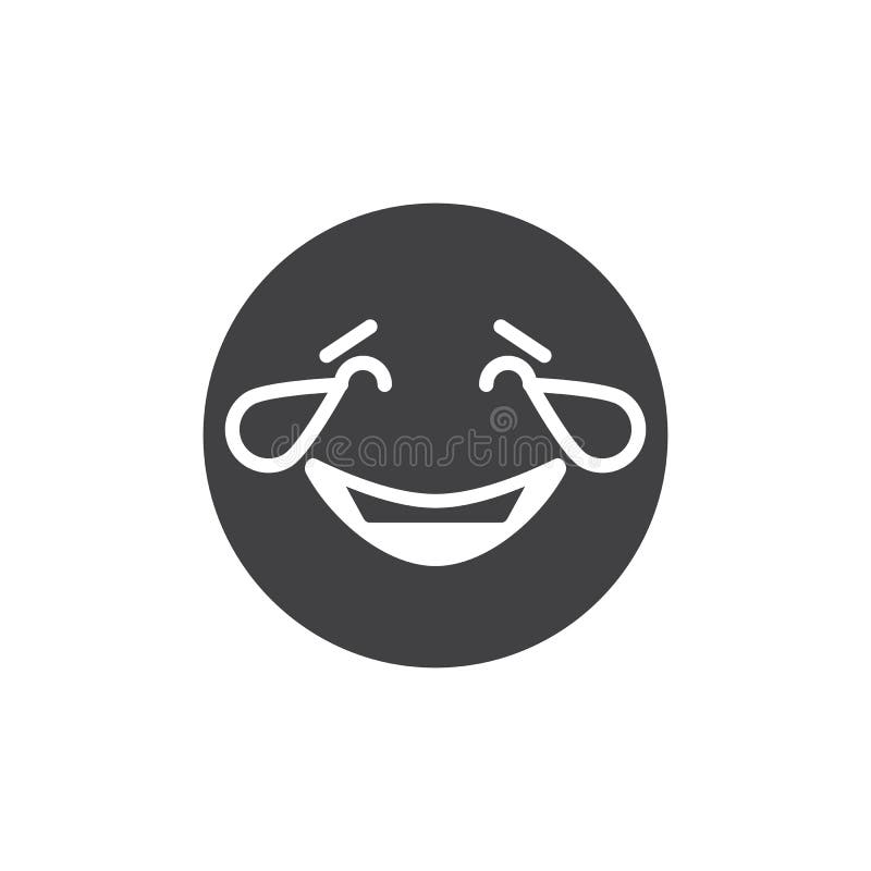 L'emoticon Di Risata Con Gli Strappi Della Gioia Vector L'icona ...