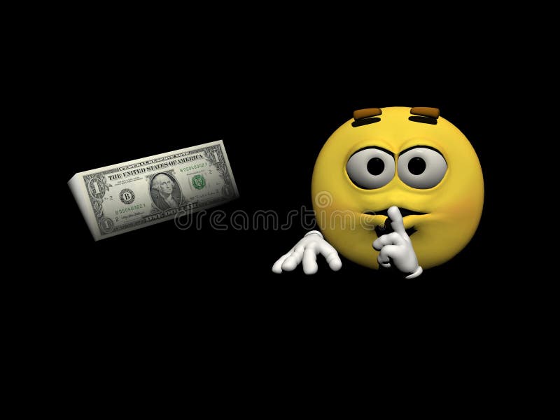 L'emoticon E I 3d Soldi Rendono Illustrazione di Stock - Illustrazione ...