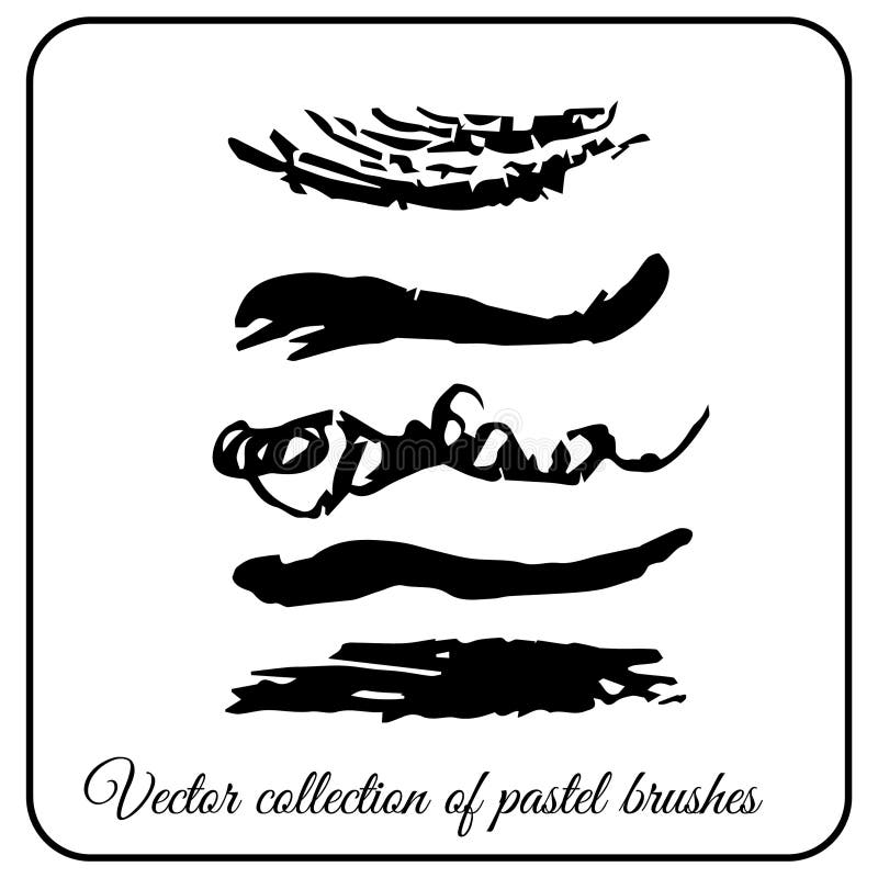 L'ensemble De Texture Balaye La Forme En Pastel De Vagues Illustration ...