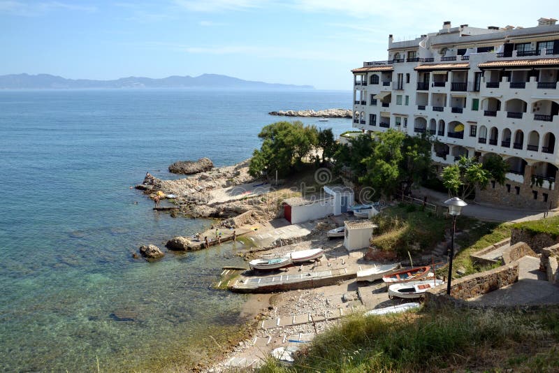 L Escala in Costa Brava, Catalonia, Spain Editorial Stock Photo - Image ...