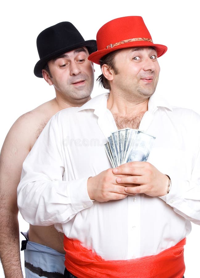 L'escroc et une victime image stock. Image du contrat - 2961495