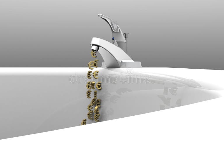 L'euro eau illustration stock. Illustration of facture - 24153753