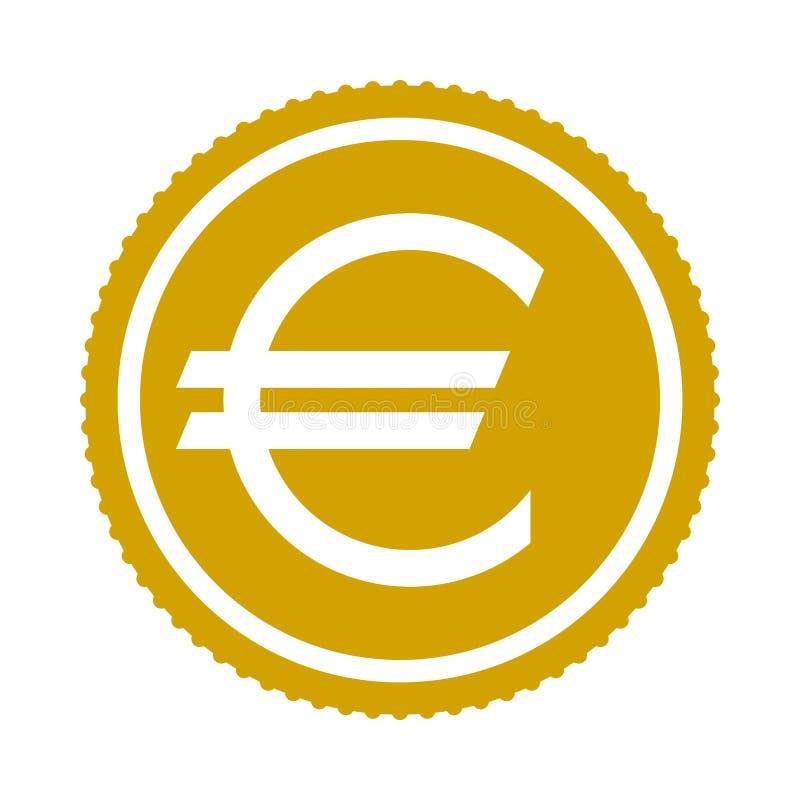 L'euro Moneta Icona Vettore Illustrazione Vettoriale - Illustrazione di ...