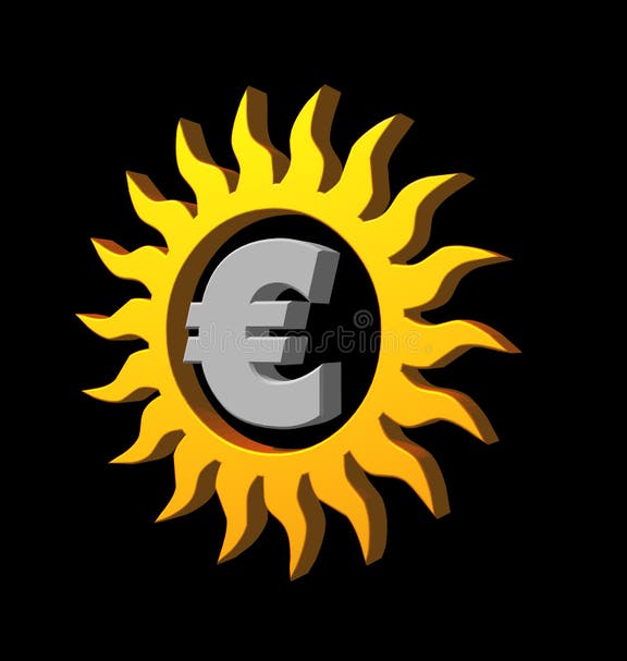 L'euro soleil illustration stock. Illustration du affaires - 5683353
