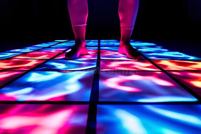Led Patterned Floor Tiles Led Embedded Tiles that Change Color O Stock ...