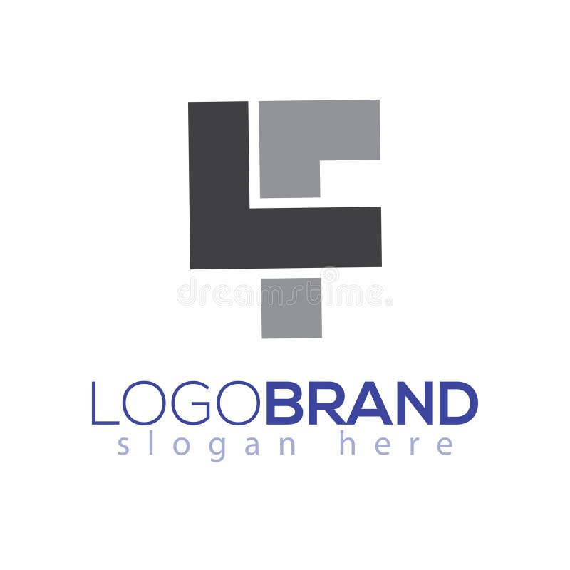 L F Initial Letter Logo Vector Element Template Stock Vector ...