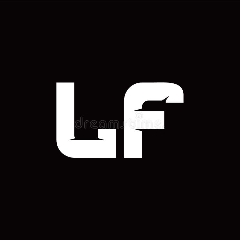 L F Letter Monogram Style Initial Logo Template Stock Illustration ...