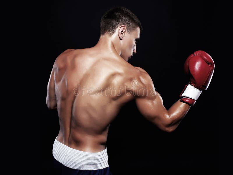 L'homme Musculaire Dans Le Concept De Boxe Photo stock - Image du drôle ...