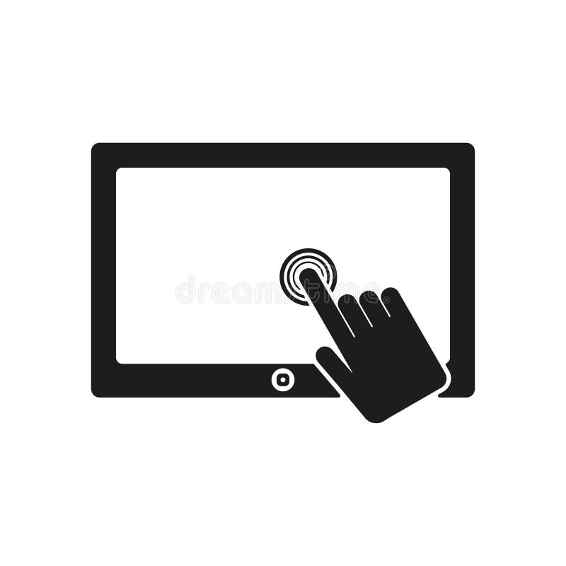 L'icône D'écran Tactile Symbole De Tablette Plat Illustration de ...