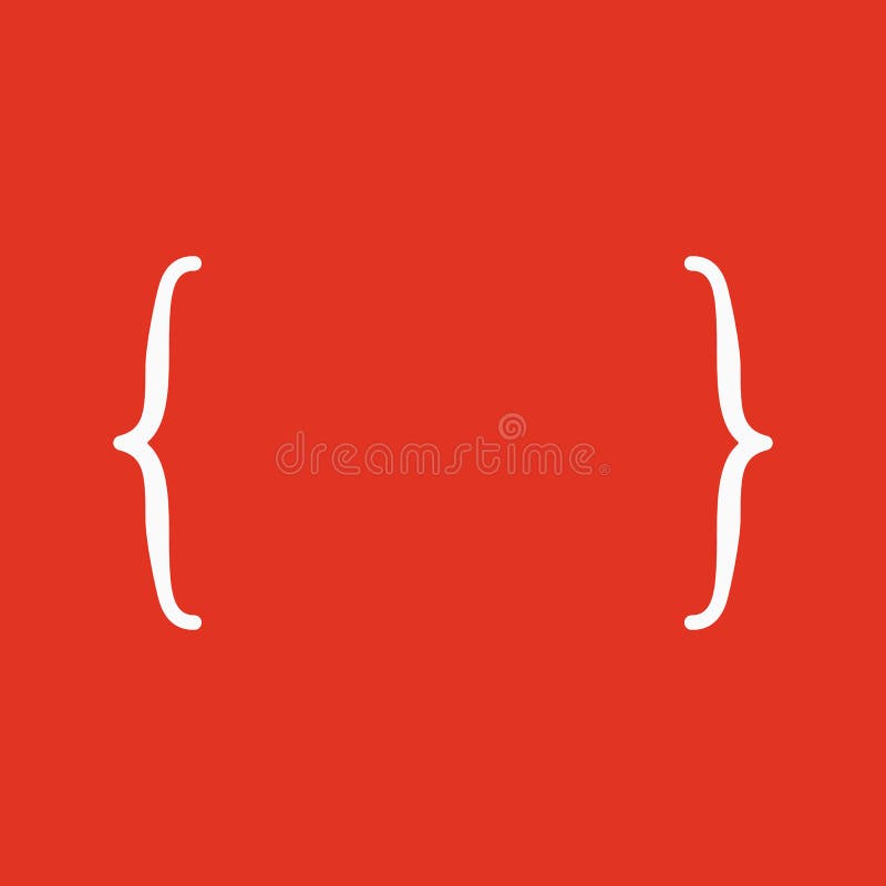 L'icône Accolade. Symbole De Guillemet. Plat Illustration de Vecteur ...