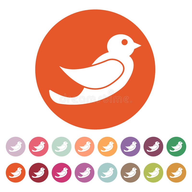 L'icône D'oiseau Symbole De Nature Plat Illustration de Vecteur ...