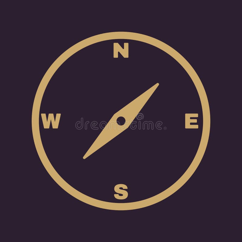 L'icône De Boussole Symbole De Boussole Illustration de Vecteur ...