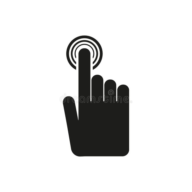 L'icône De Clic De Main Symbole De Curseur Plat Illustration de Vecteur ...