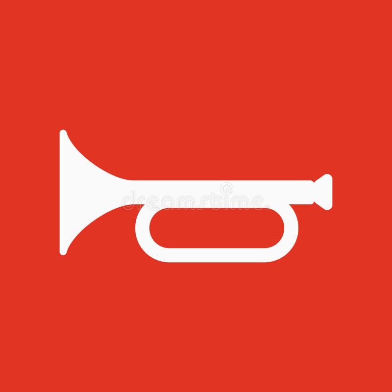 L'icône De Klaxon Symbole De Clairon Plat Illustration de Vecteur ...