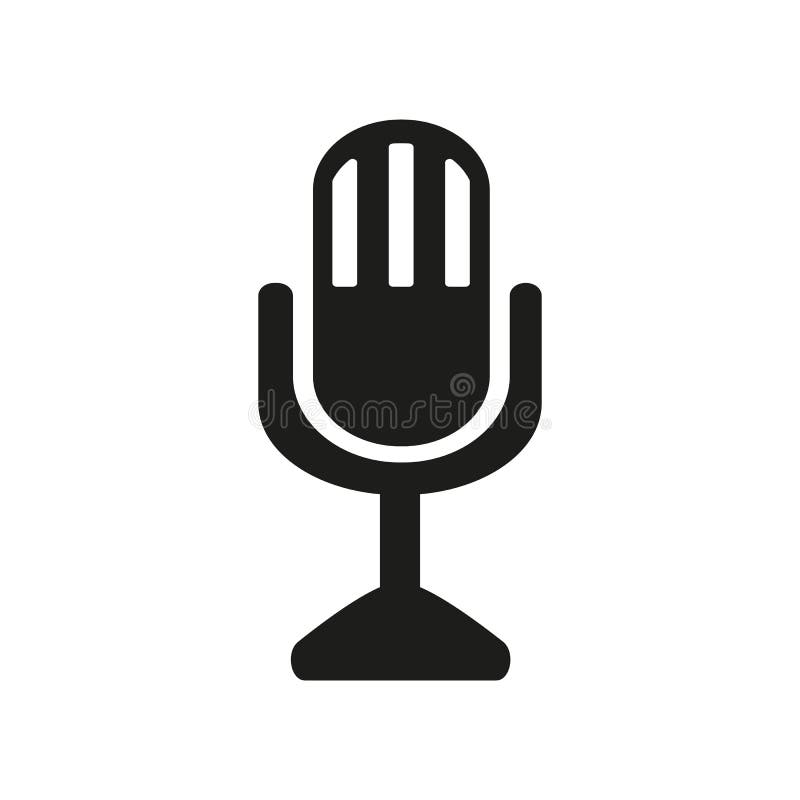 L'icona Del Mic Simbolo Del Microfono Piano Illustrazione Vettoriale ...