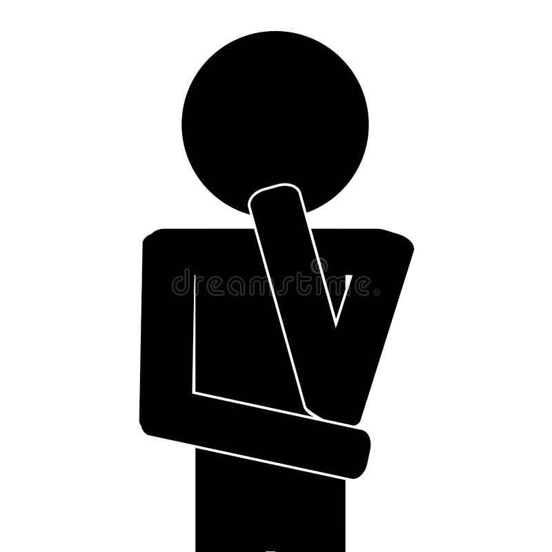 L'icona Dell'uomo Pensa Il Pensiero Illustrazione di Stock ...