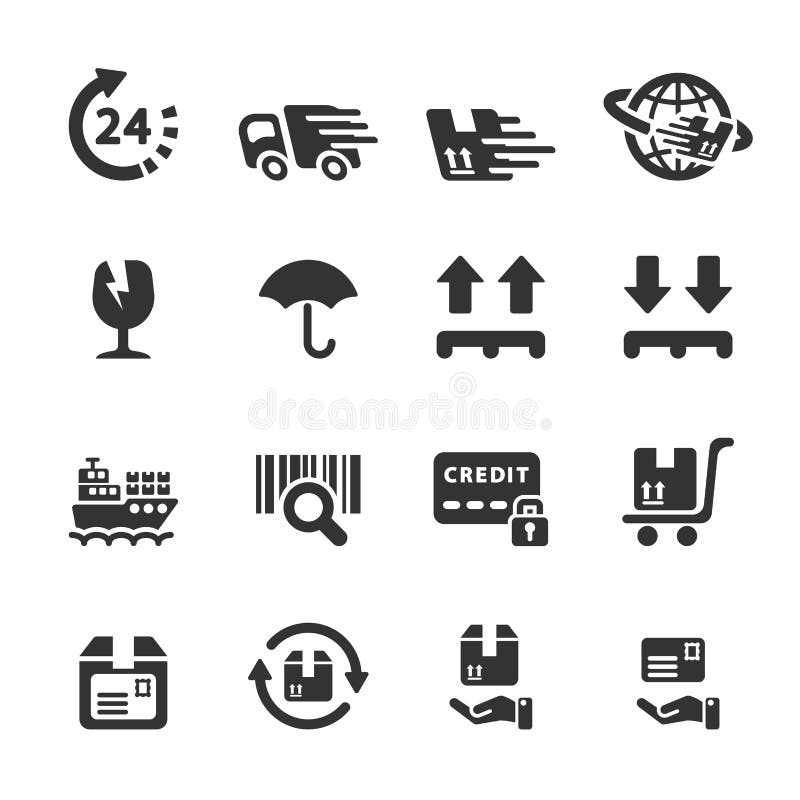 L'icona Logistica Ha Messo 6, Il Vettore Eps10 Illustrazione Vettoriale ...