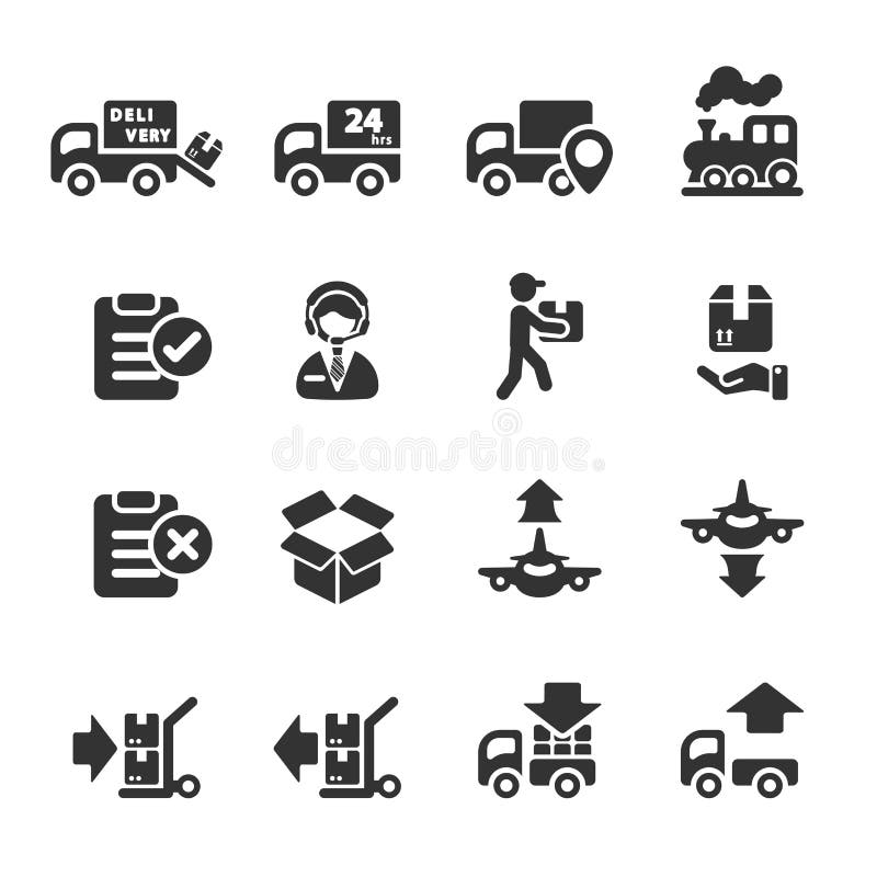 L'icona Logistica Ha Messo 5, Il Vettore Eps10 Illustrazione Vettoriale ...