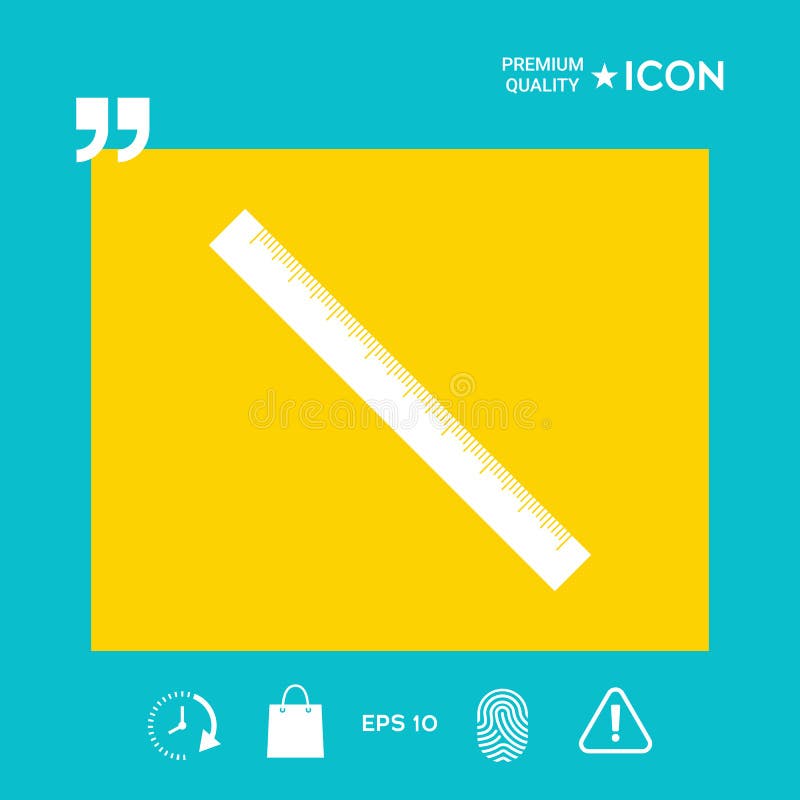 L'icona lunga del righello illustrazione vettoriale. Illustrazione di ...