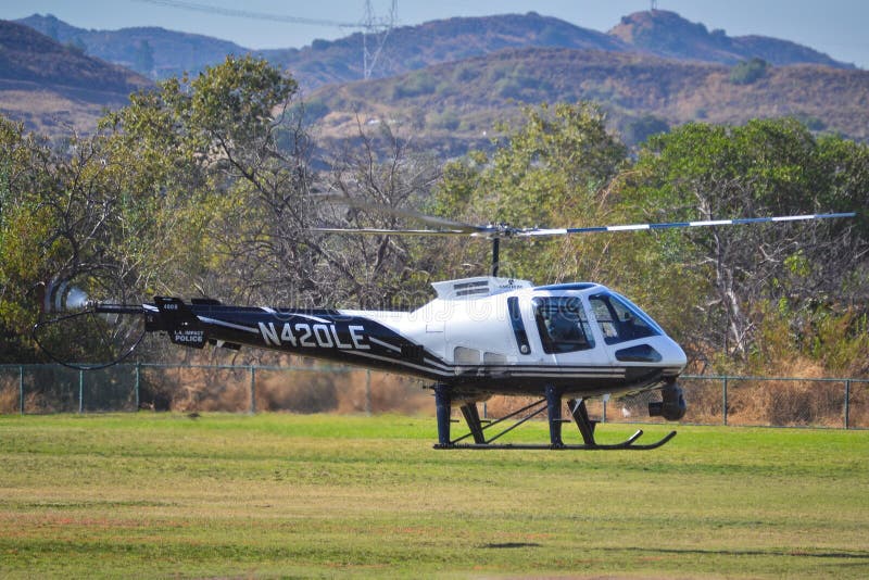 L.a. Impact Police- Enstrom 480B Editorial Image - Image of police ...