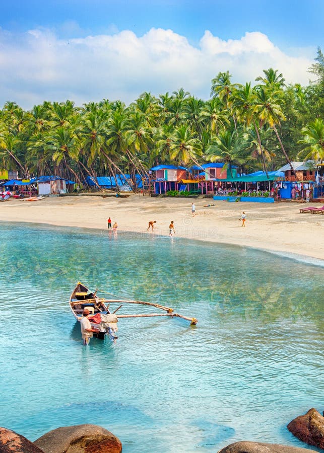 L'India, Goa, Spiaggia Di Palolem Fotografia Stock - Immagine di ...
