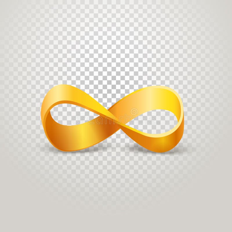 L'infini D'or Se Connectent Le Fond Transparent Illustration de Vecteur ...