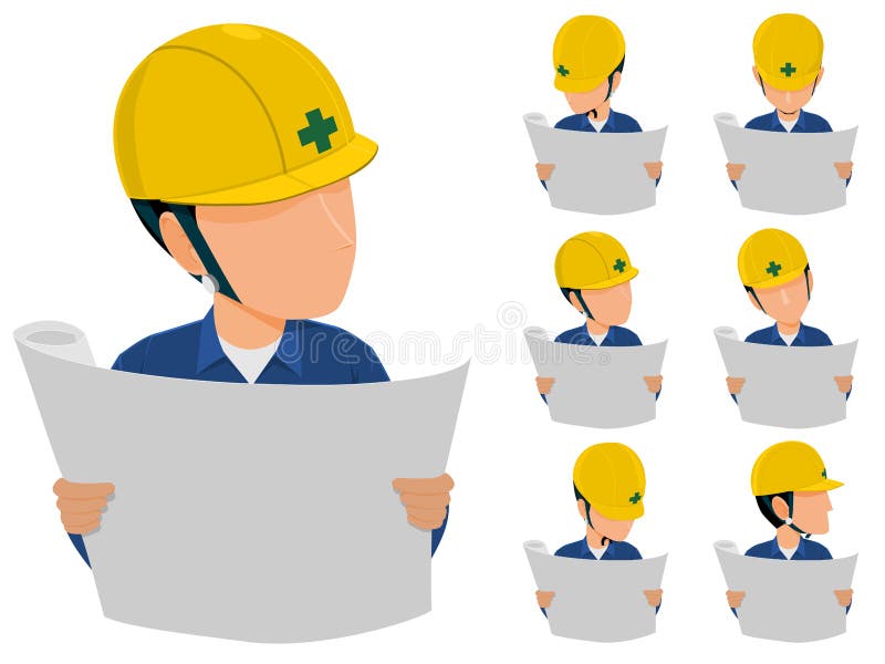 L'ingegnere Capo Con I Modelli Sul Cantiere Comunica Dal Telefono ...