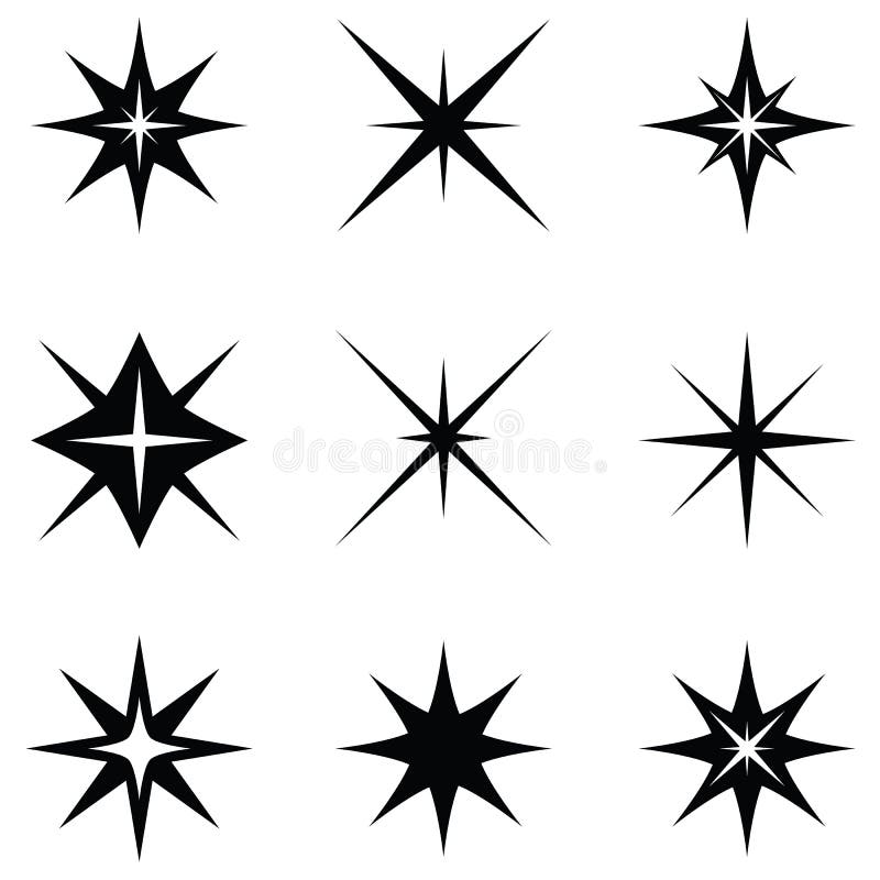 L'insieme Dell'icona Della Scintilla Illustrazione di Stock ...