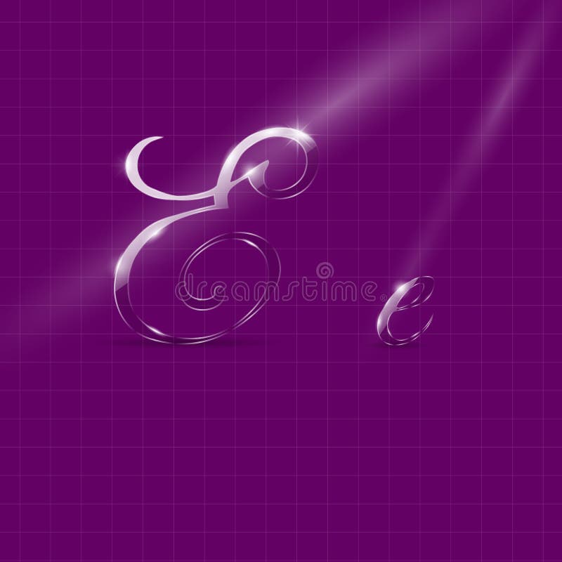 L'italique En Verre Marque Avec Des Lettres E Illustration de Vecteur ...