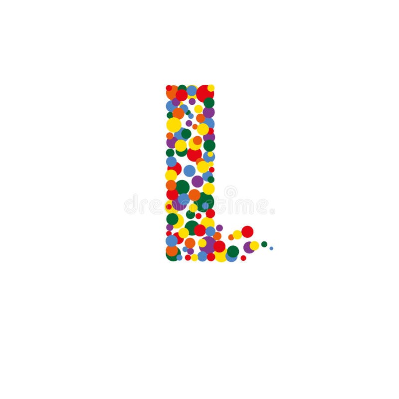L-letter from Colored Bubbles. Bubbles Design. Stock Vector ...